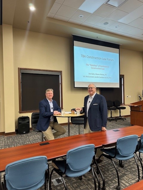 Getz Speaks at TBA Construction Law Forum • Evans Petree PC
